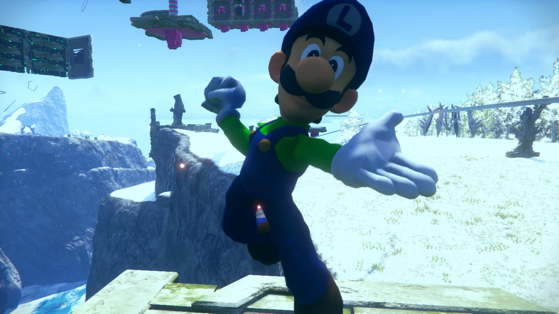 Blue Scarescraper Luigi Mod for Sonic Frontiers | Frontiers Mods