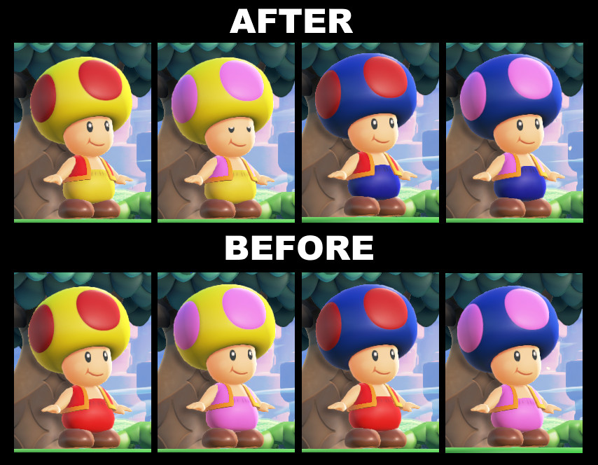 Better Fire & Bubble Toads Mod for Super Mario Bros. Wonder | SMBW Mods