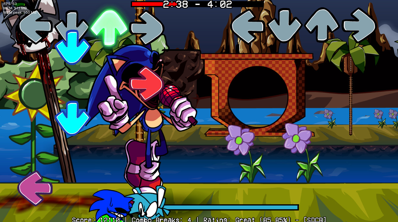 Sonic.EXE Too Slow Special Zone Charted Mod for Friday Night Funkin ...