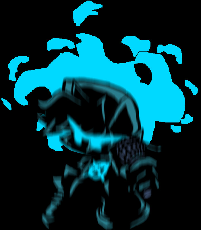 Nightmare BF Blue skin Mod for Friday Night Funkin' | FNF Mods