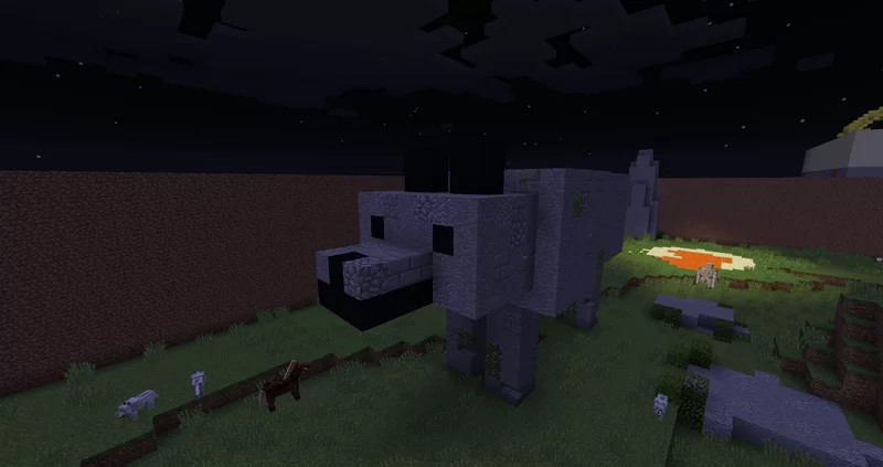 A Good Boy (Large Dog Statue Schematic) Mod for Minecraft: Java Edition ...