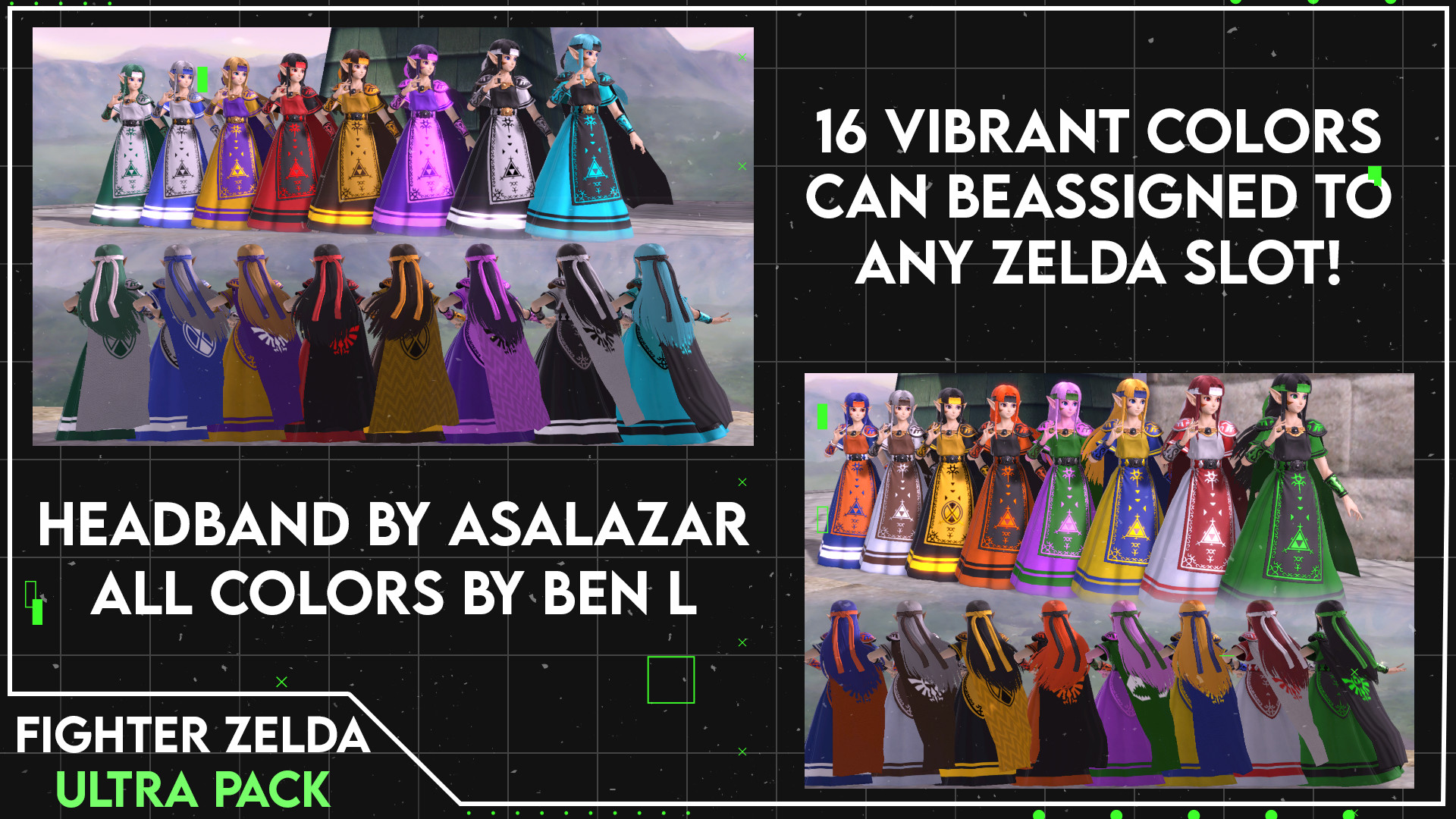 Fighter Zelda | Ultra Colors Pack Mod for Super Smash Bros. Ultimate ...