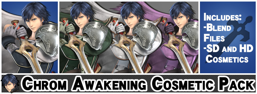 Chrom Awakening Pose Cosmetic Pack Revised Mod for Super Smash Bros ...