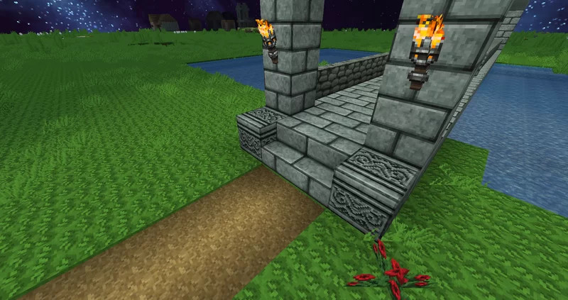Small Roofed Bridge (Schematic) Mod for Minecraft: Java Edition | MC Mods