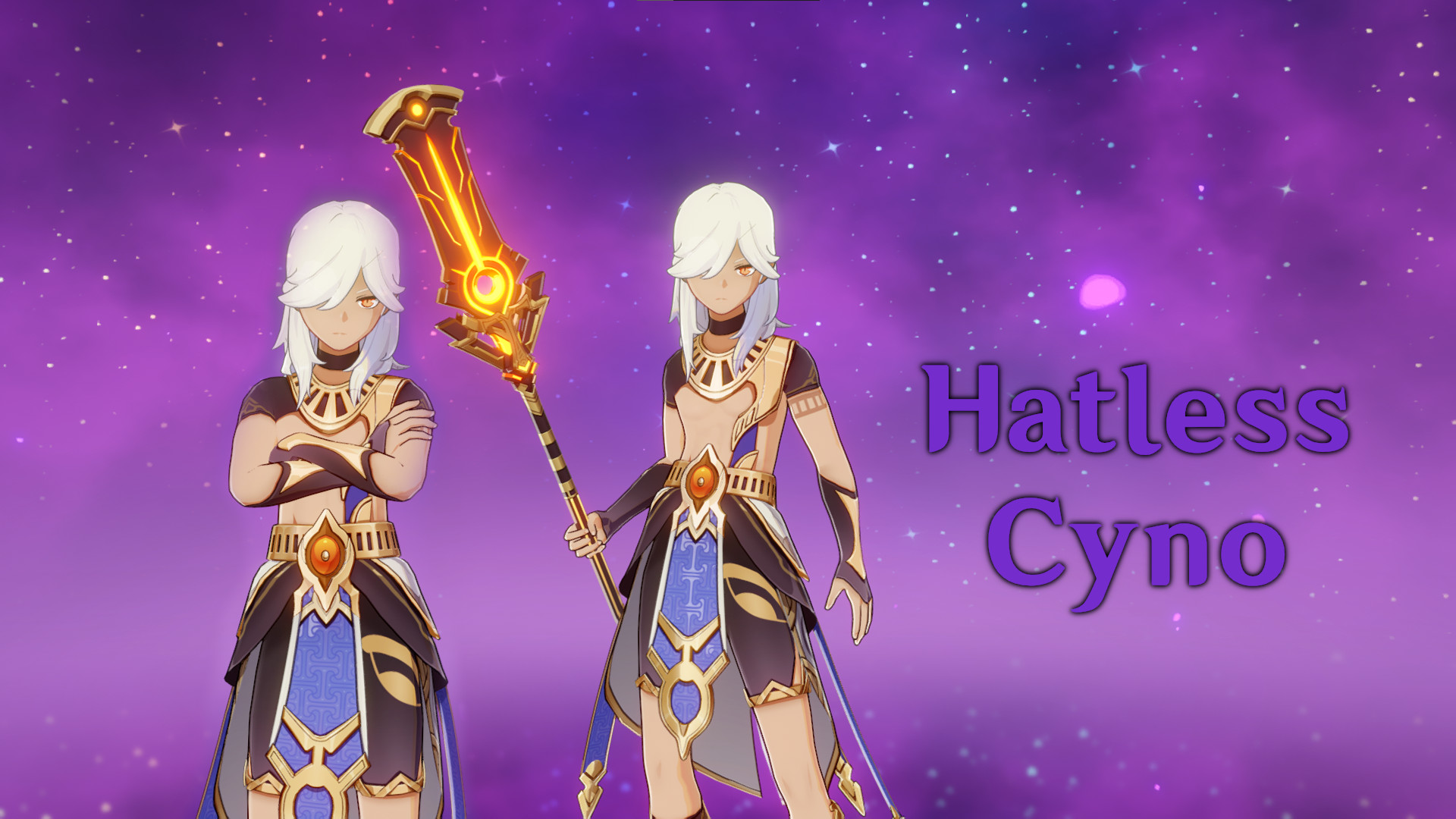 No Hat Cyno + Darkskin variant Mod for Genshin Impact | GI Mods