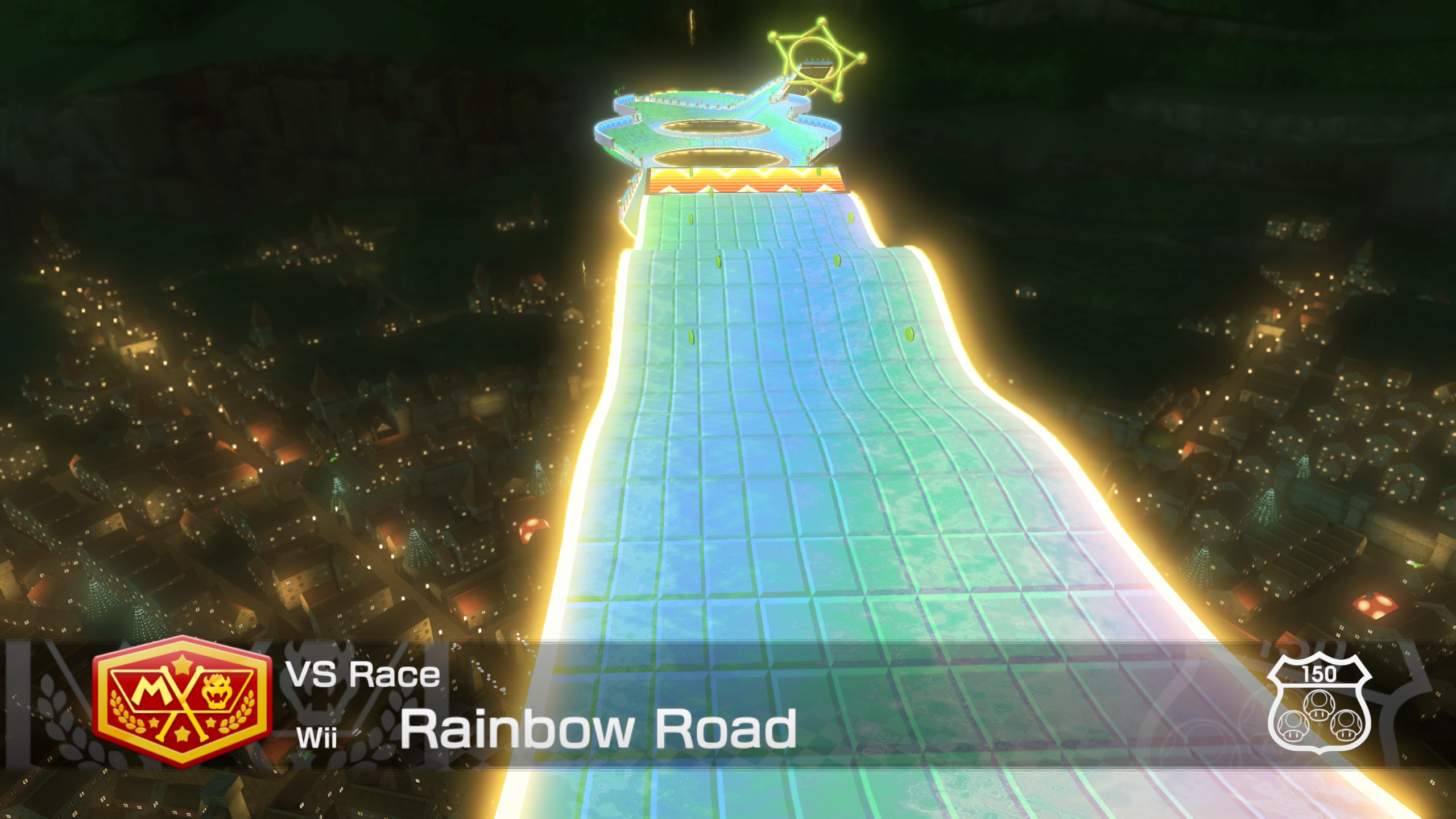 Wii Rainbow Road - with N64 Rainbow Road City! Mod for Mario Kart 8 ...