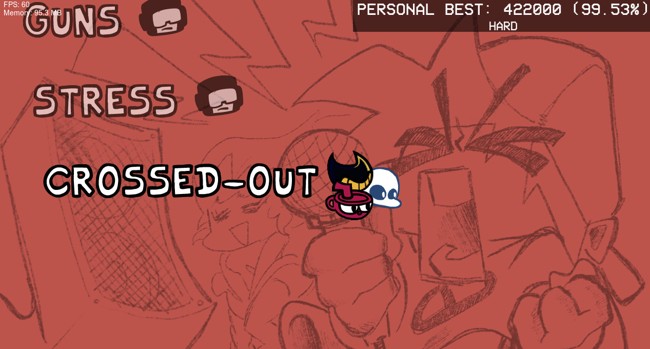 Crossed Out CHOMASTERED Mod for Friday Night Funkin' | FNF Mods