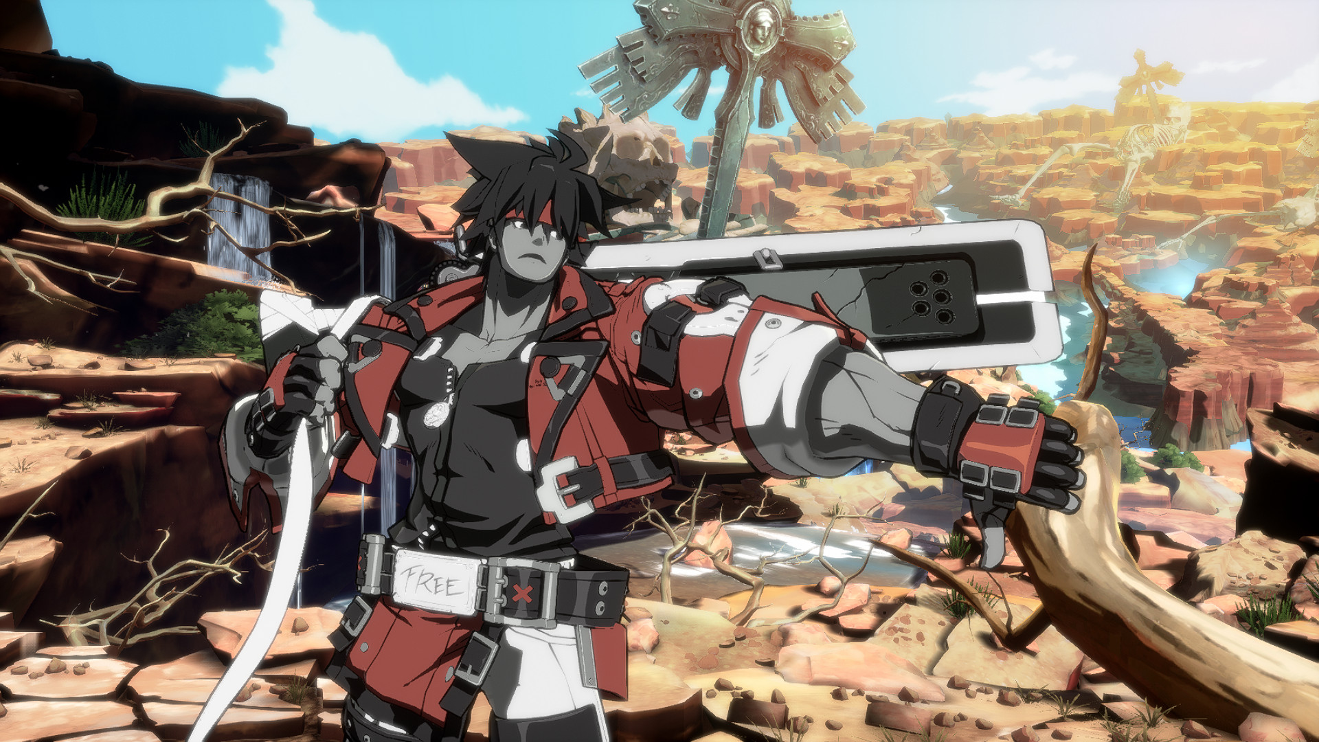 Grey and Red Asuka/I-No/Sol Badguy Mod for GUILTY GEAR -STRIVE- | GGST Mods