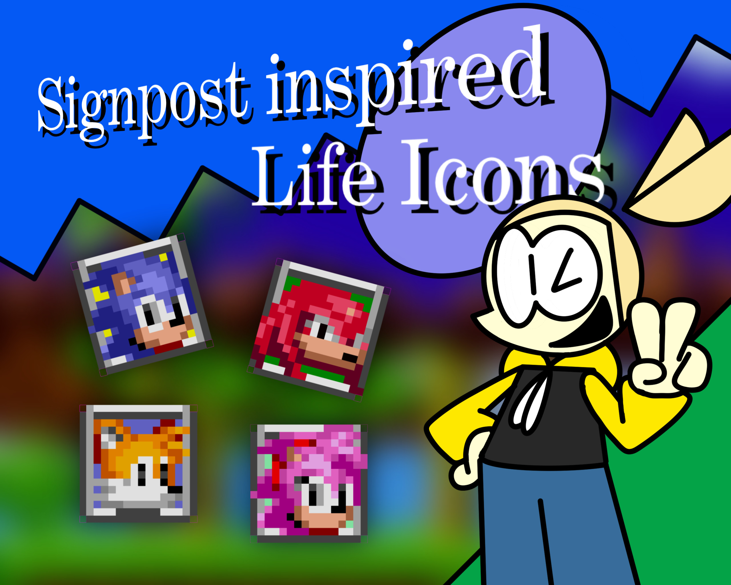 Signpost Inspired Life Icons (Forever) Mod for Sonic the Hedgehog ...
