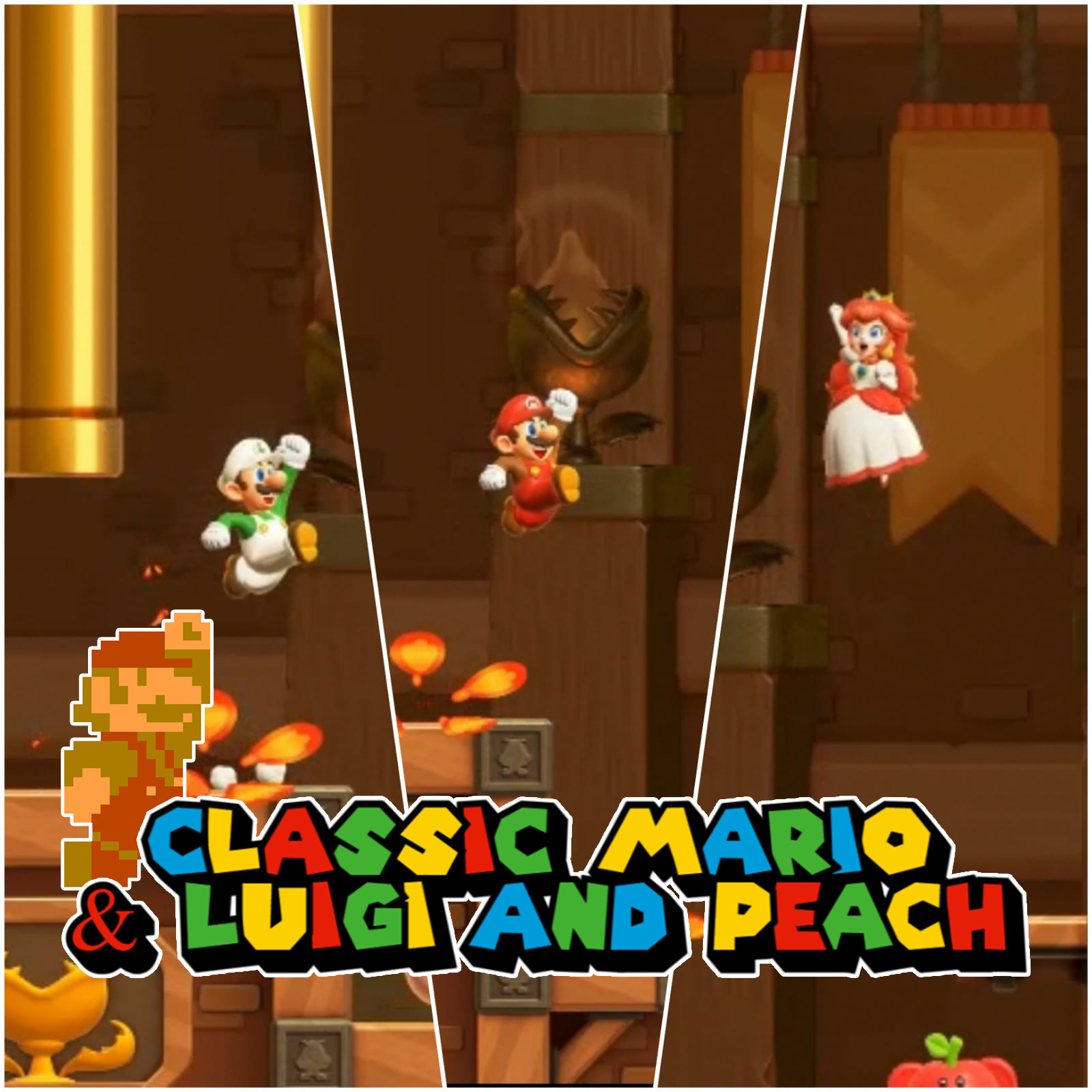 Smb1 mario & luigi and peach Mod for Super Mario Bros. Wonder | SMBW Mods