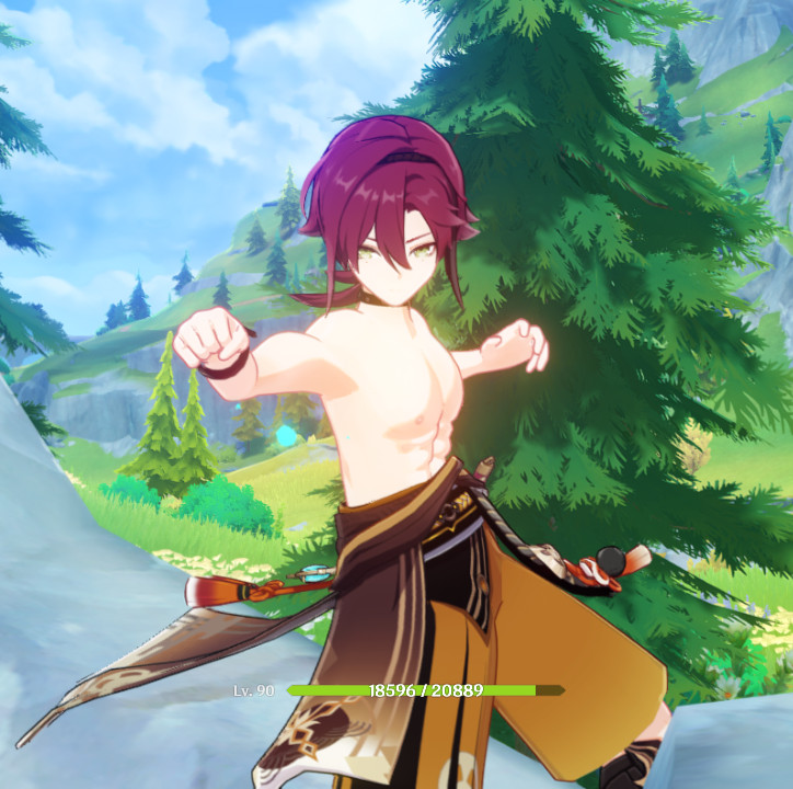 Shirtless Heizou Mod for Genshin Impact | GI Mods