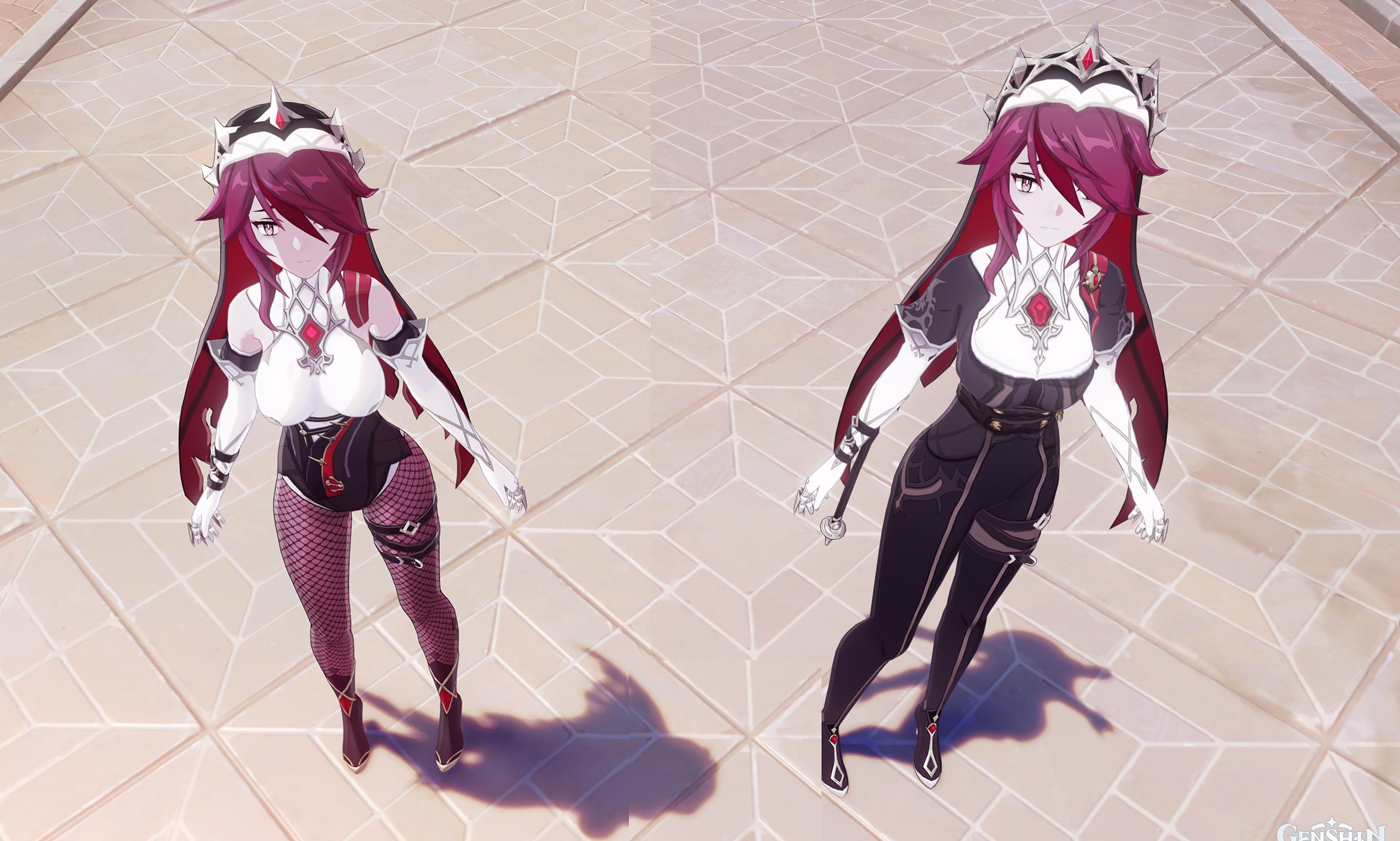 Rosaria Pre v1.2 No Dress EN/CN Mod for Genshin Impact | GI Mods