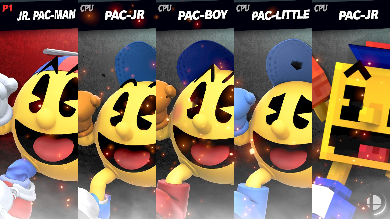 Jr. PAC-MAN Skin Pack Mod for Super Smash Bros. Ultimate | SSBU Mods