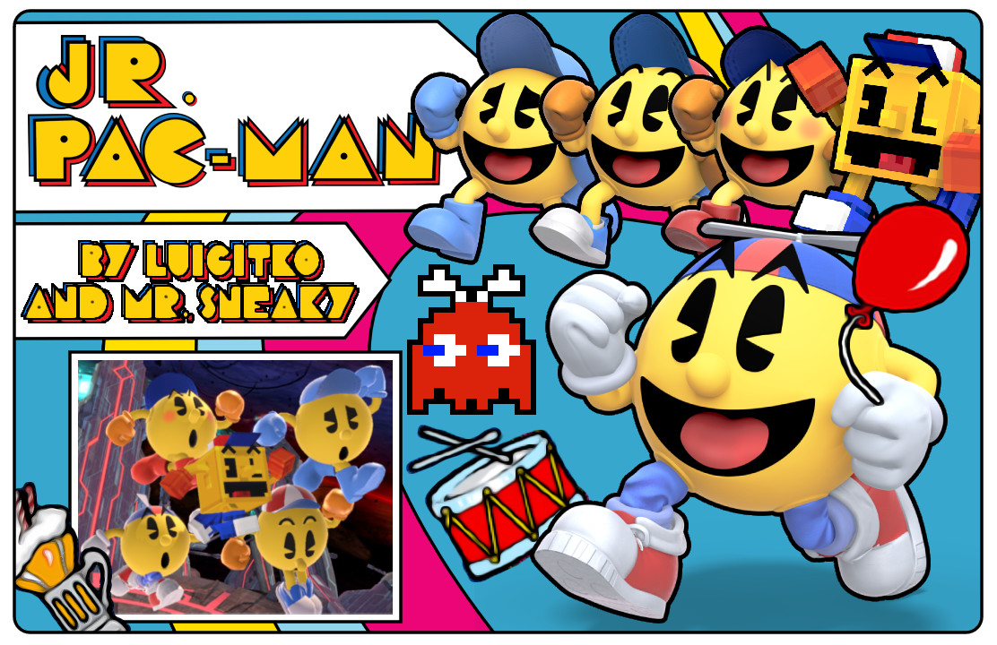 Jr. PAC-MAN Skin Pack Mod for Super Smash Bros. Ultimate | SSBU Mods
