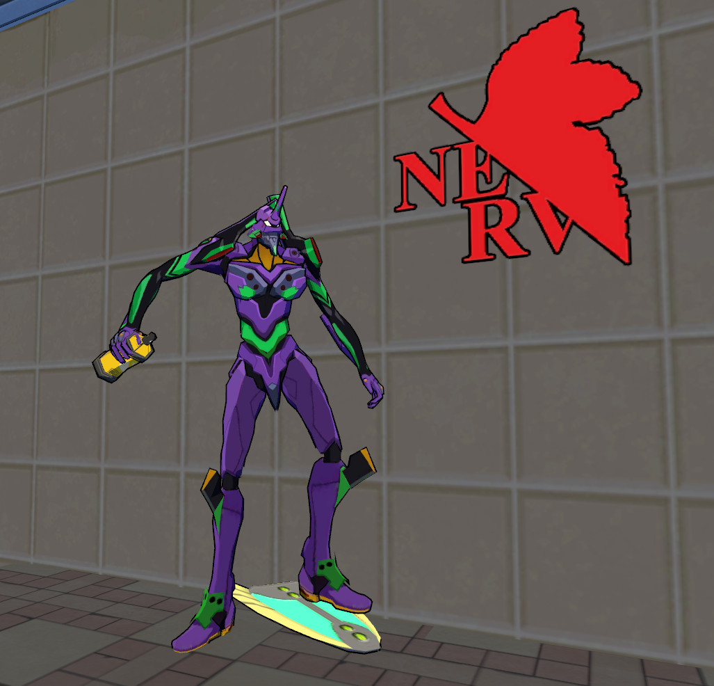 EVA Unit 01 (+ 02, 00 and 06) Mod for Bomb Rush Cyberfunk | BRC Mods