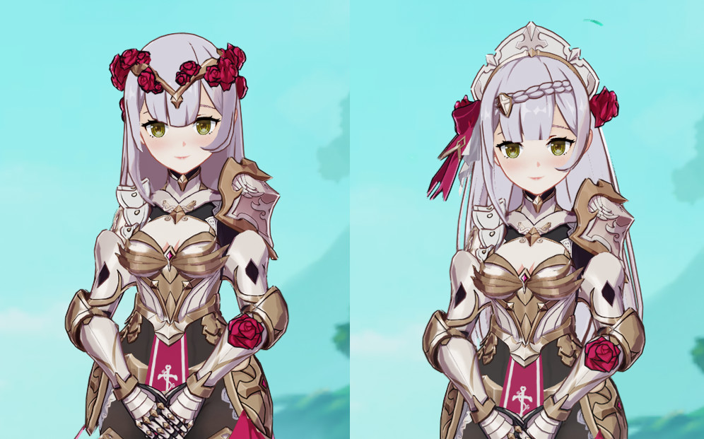 "Finally" a Knight Noelle + Long hair options Mod for Genshin Impact ...