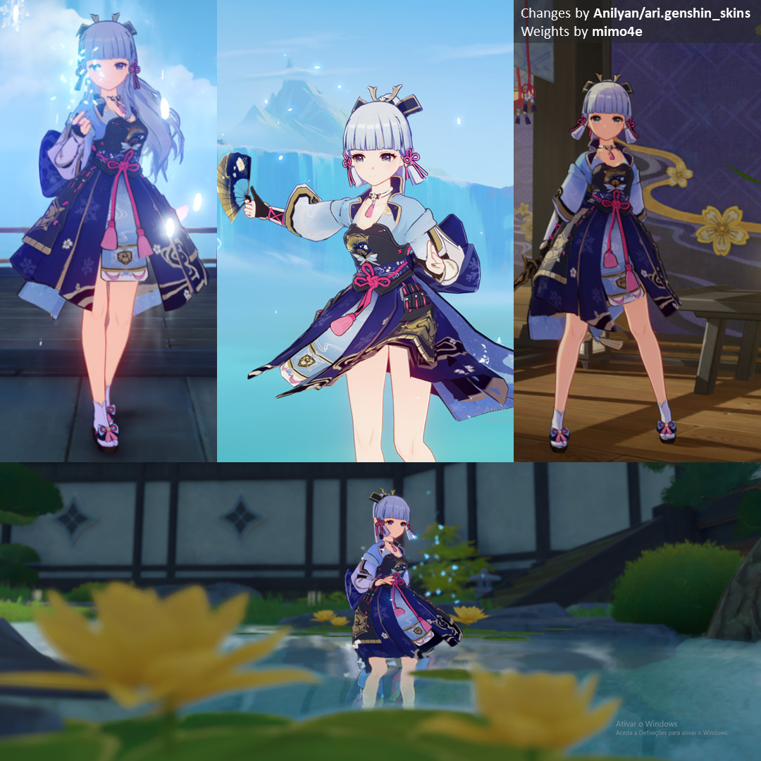 Ayaka design changes + 2 hair blends Mod for Genshin Impact | GI Mods