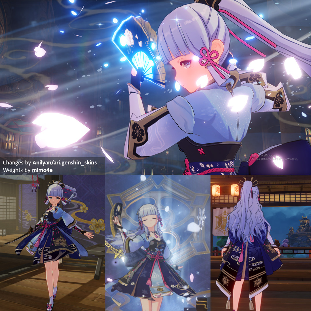 Ayaka design changes + 2 hair blends Mod for Genshin Impact | GI Mods