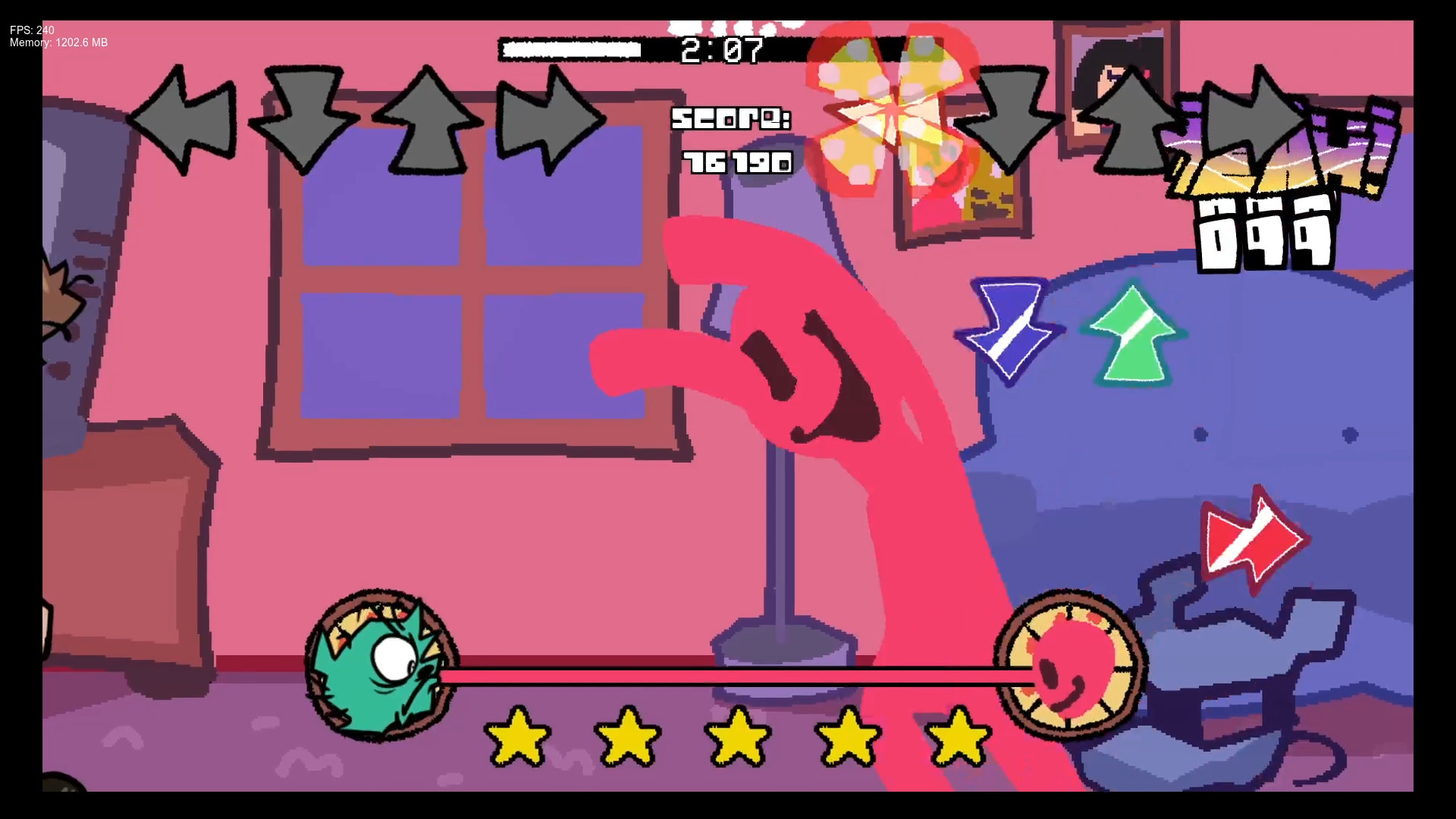 VS Ourple Guy V3 Hud Lua Recreation Mod for Friday Night Funkin' | FNF Mods