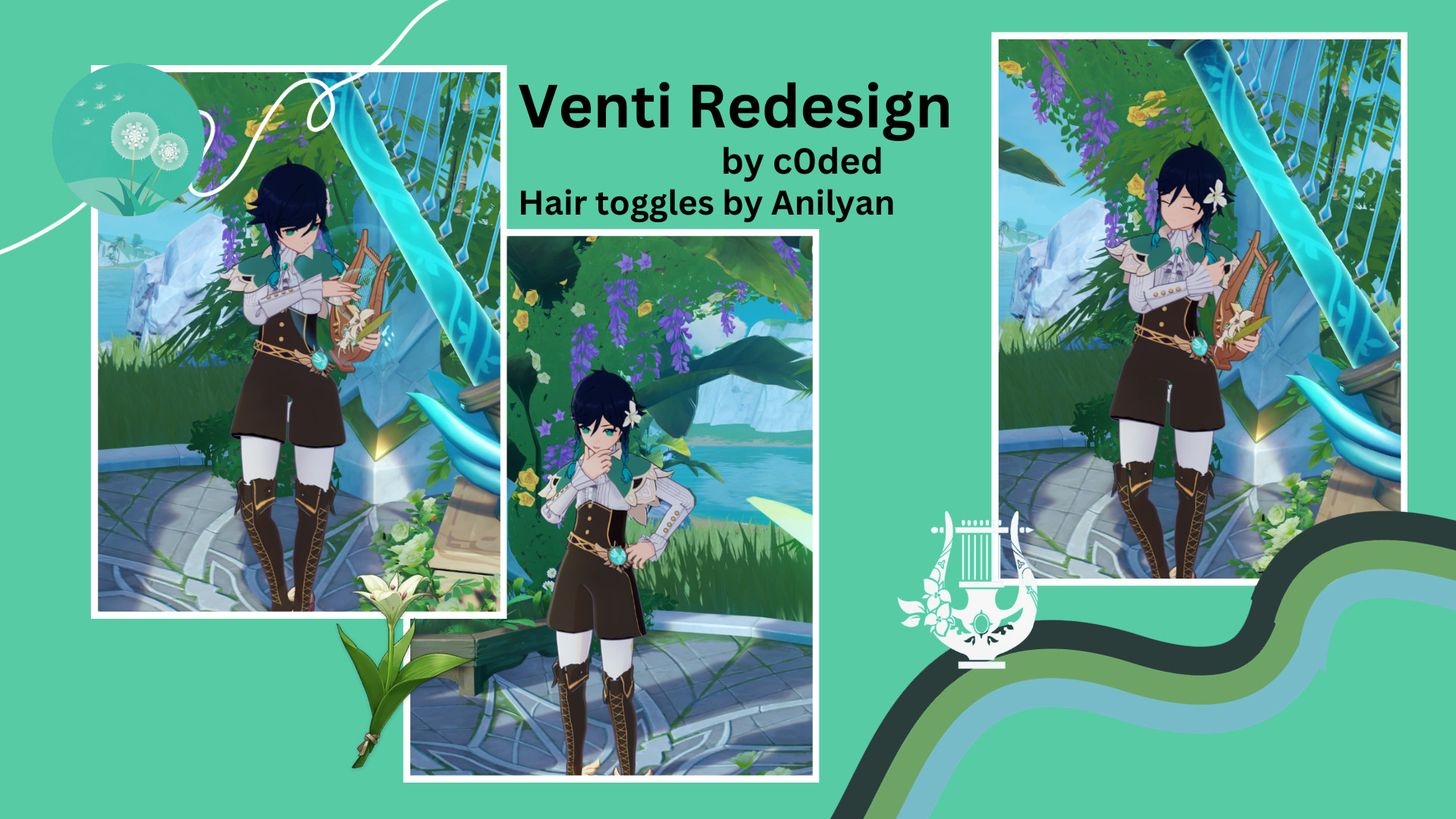 c0ded's Venti Redesign Mod for Genshin Impact | GI Mods