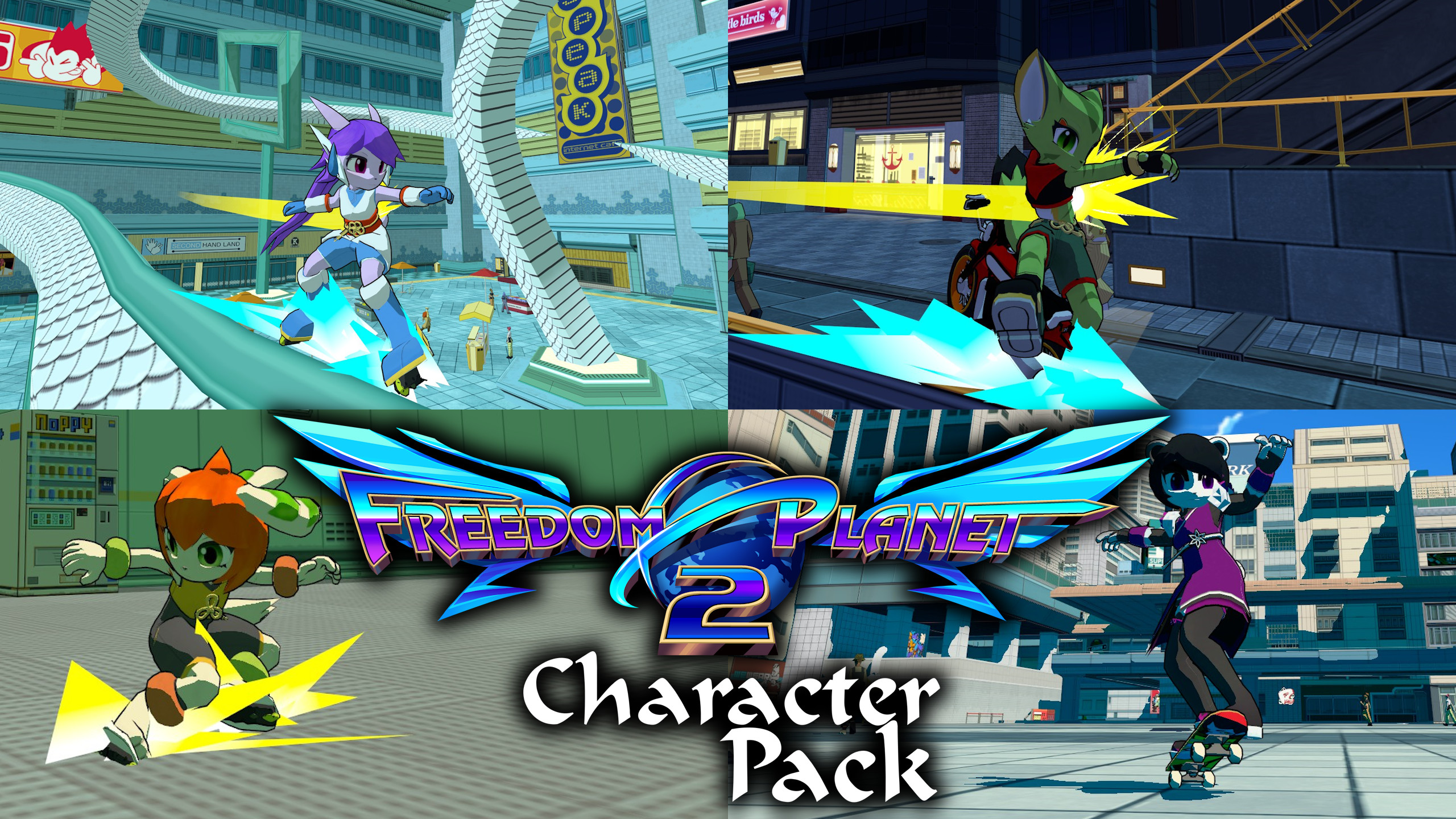 Freedom Planet 2 Character Pack Mod for Bomb Rush Cyberfunk | BRC Mods