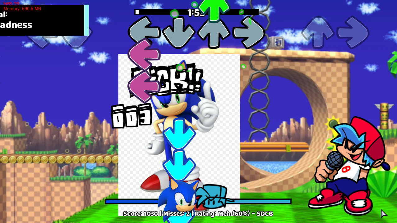 Greenshoes the Hedgehog (Original) Mod for Friday Night Funkin' | FNF Mods