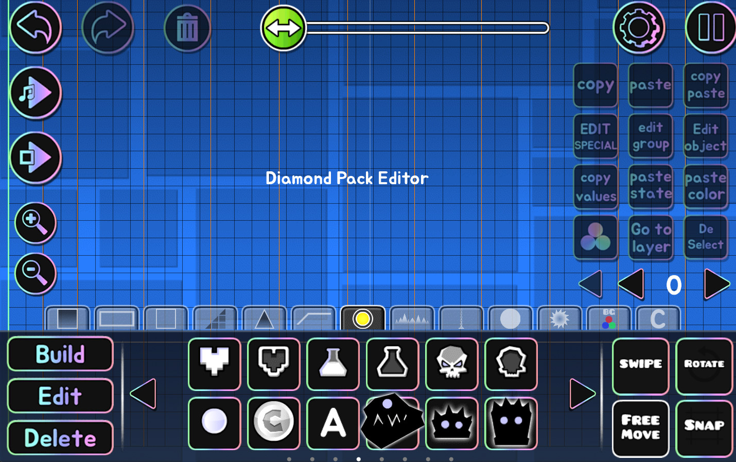 Diamond V2 Texture Pack For GD (NOT MADE BY ME) Mod for Geometry Dash | GD Mods