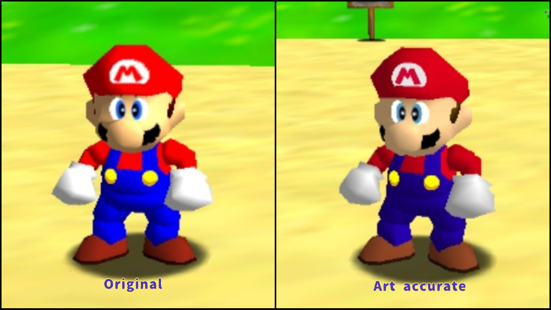 Sm64 art accurate colors & more alternatives. Mod for Super Mario 64 ...