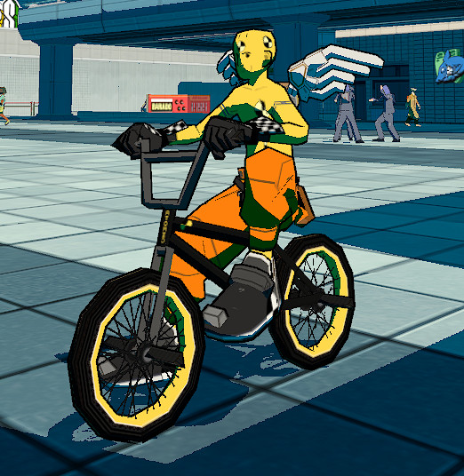 "ATOMIC" BMX Skin Mod for Bomb Rush Cyberfunk | BRC Mods