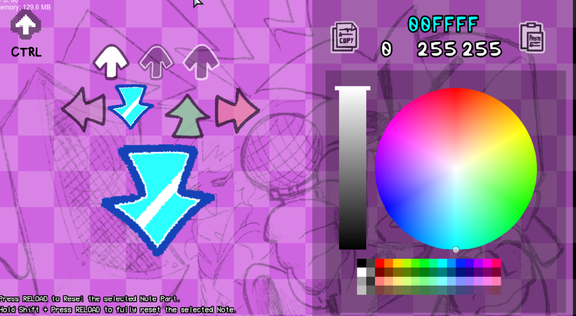 Ourple Guy Noteskin for Psych engine Mod for Friday Night Funkin' | FNF ...