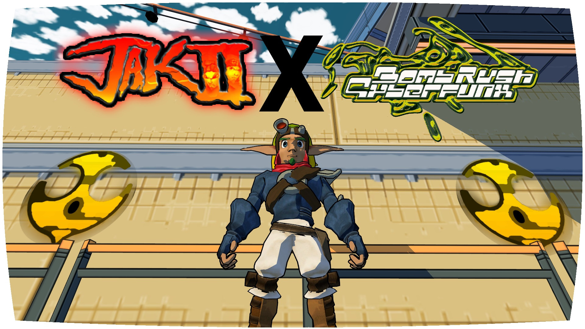 Jak 2 with 3 alt colors & Jetboard Mod for Bomb Rush Cyberfunk | BRC Mods