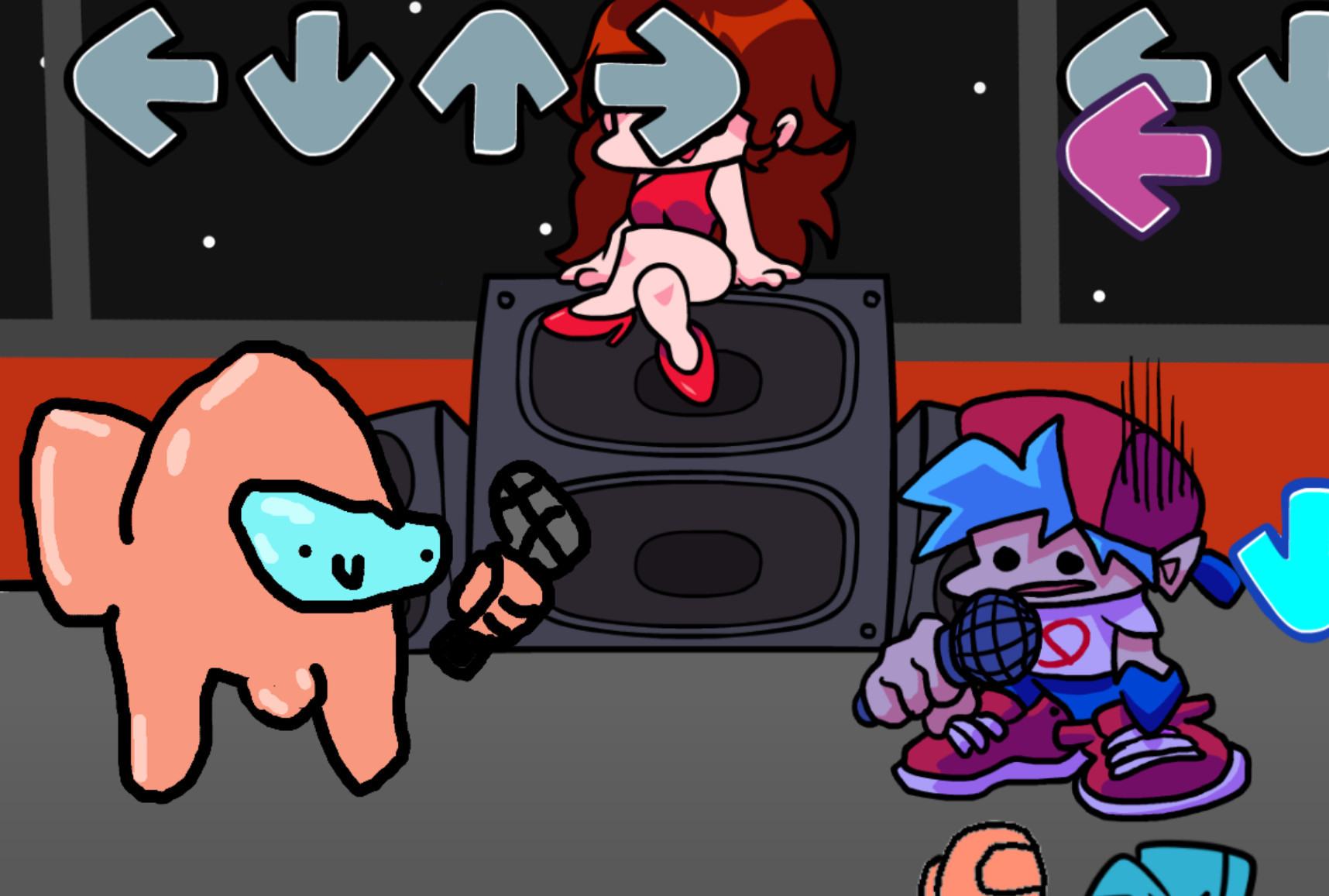 VS Peach Crewmate - THE SUGOI ANIME UPDATE Mod for Friday Night Funkin ...