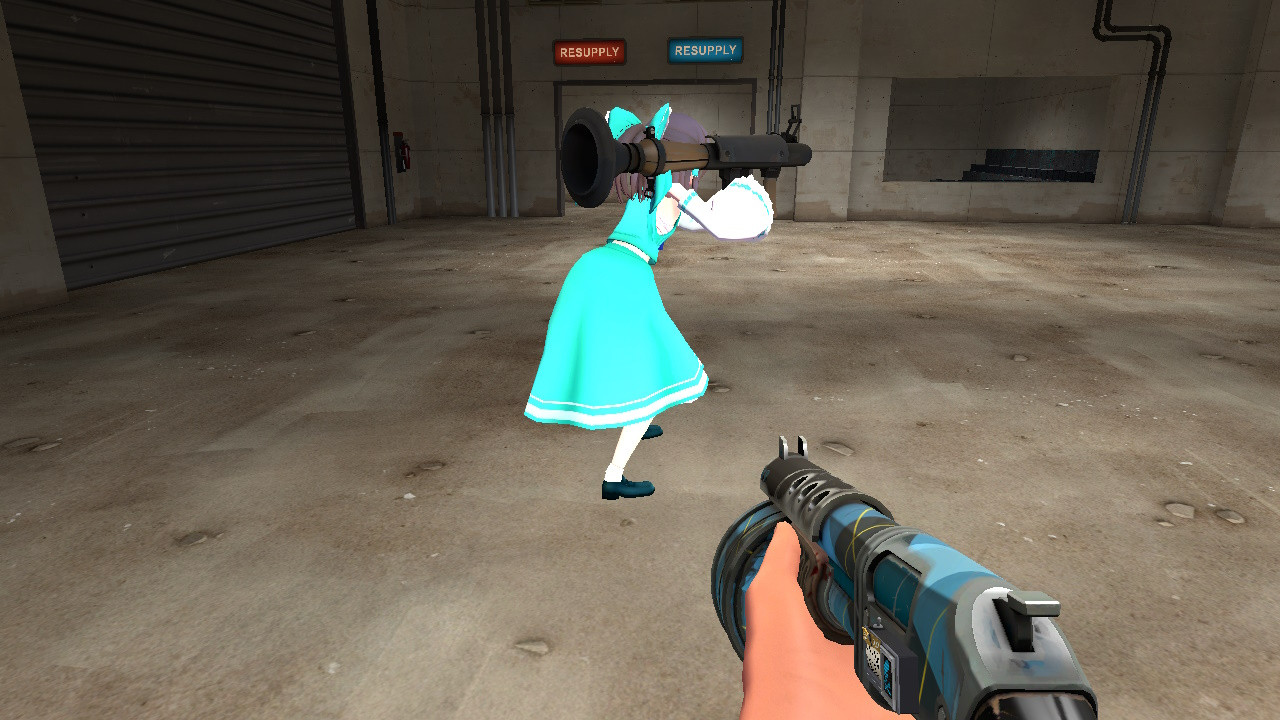 Touhou Reimu for Soldier (team colored) Mod for Team Fortress 2 | TF2 Mods