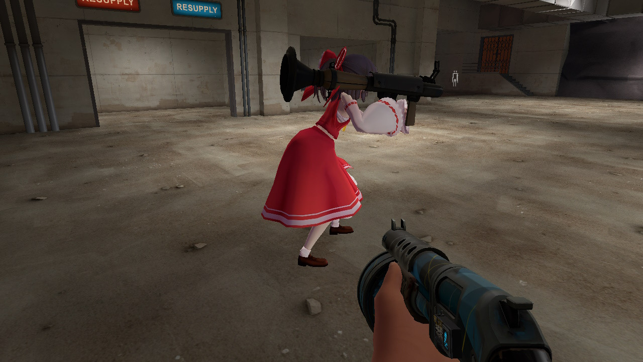 Touhou Reimu for Soldier (team colored) Mod for Team Fortress 2 | TF2 Mods
