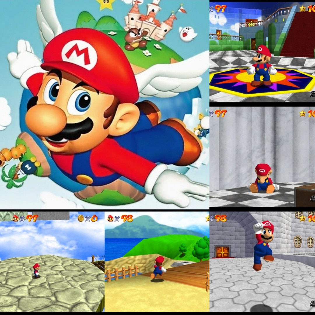 Art accurate for low poly promo Mario Mod for Super Mario 64 | SM64 Mods