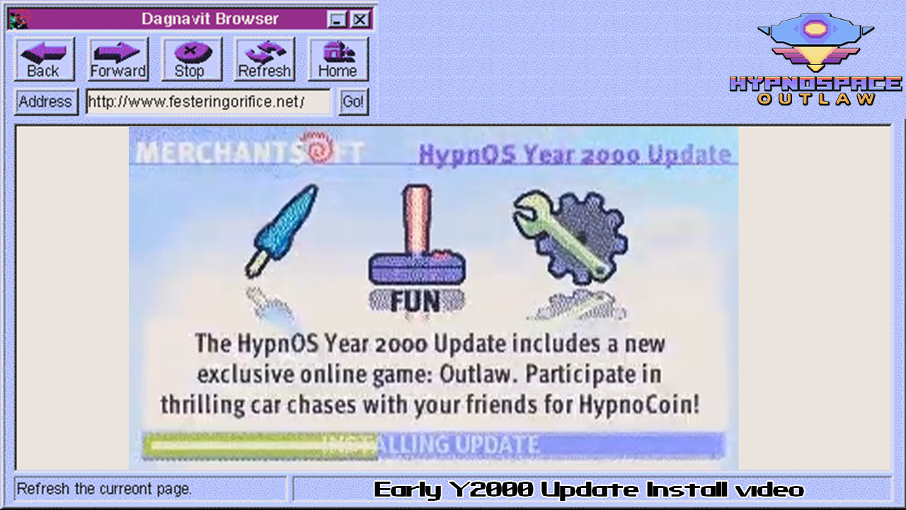 Early Y2000 Update Install video Mod for Hypnospace Outlaw | HSO Mods