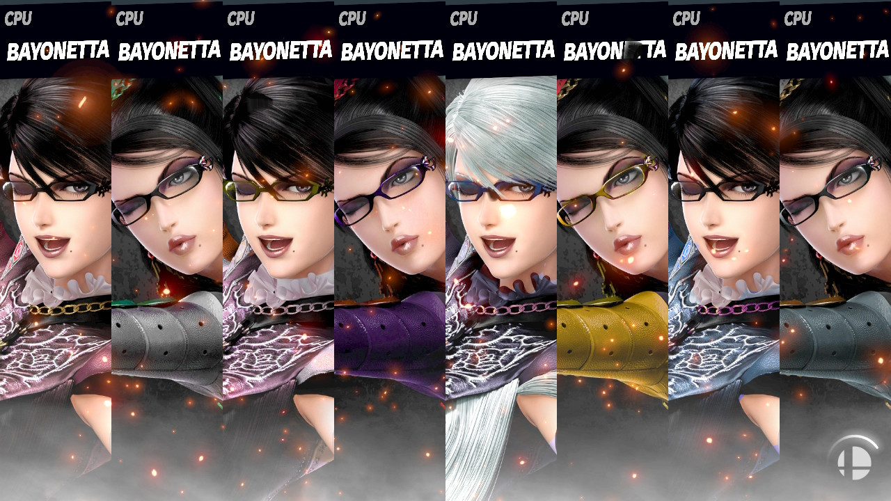 Fuchsia's Bayonetta Recolour Pack Mod for Super Smash Bros. Ultimate ...