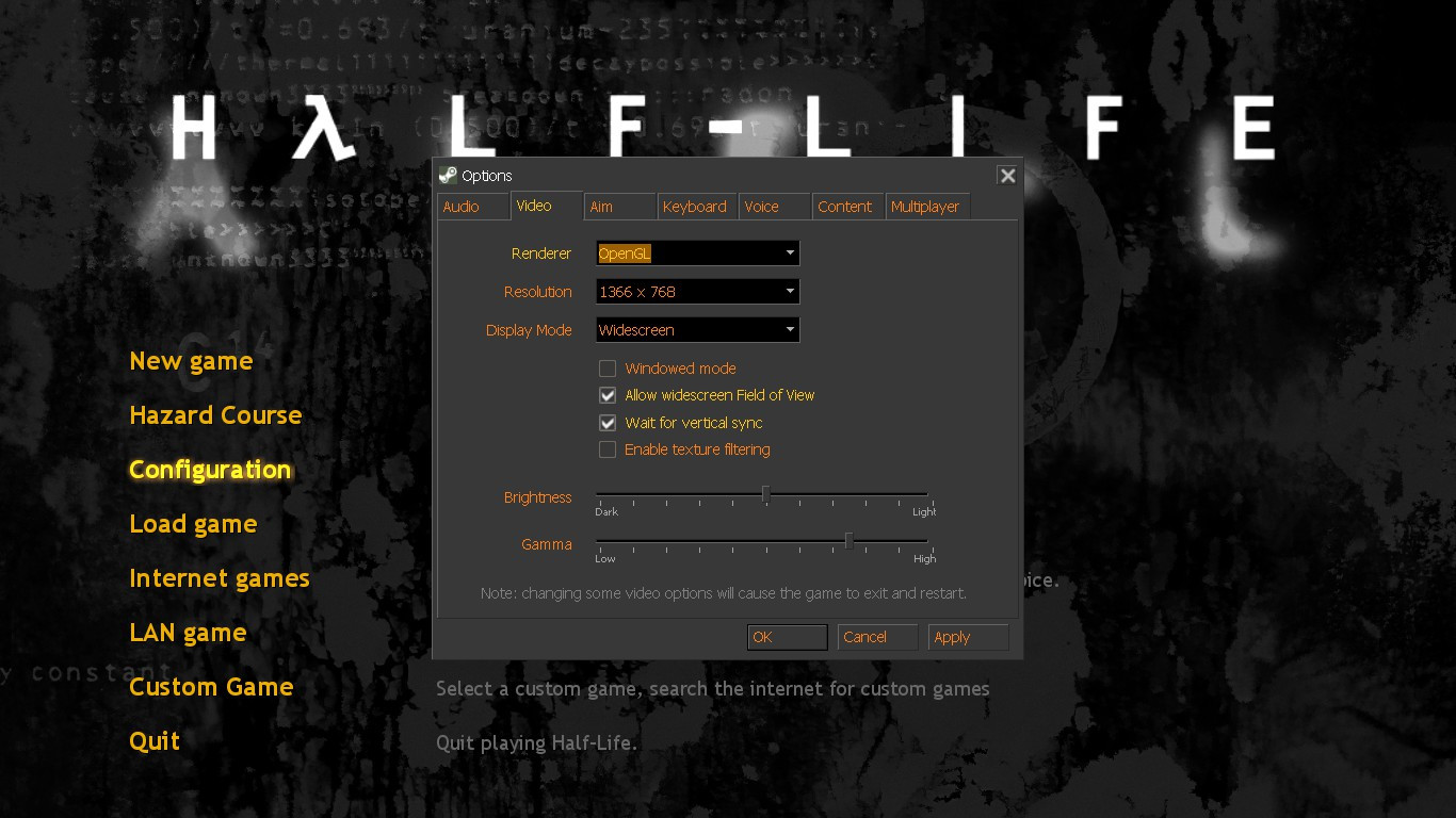 More Accurate WON Menu Mod for Half-Life | HL Mods