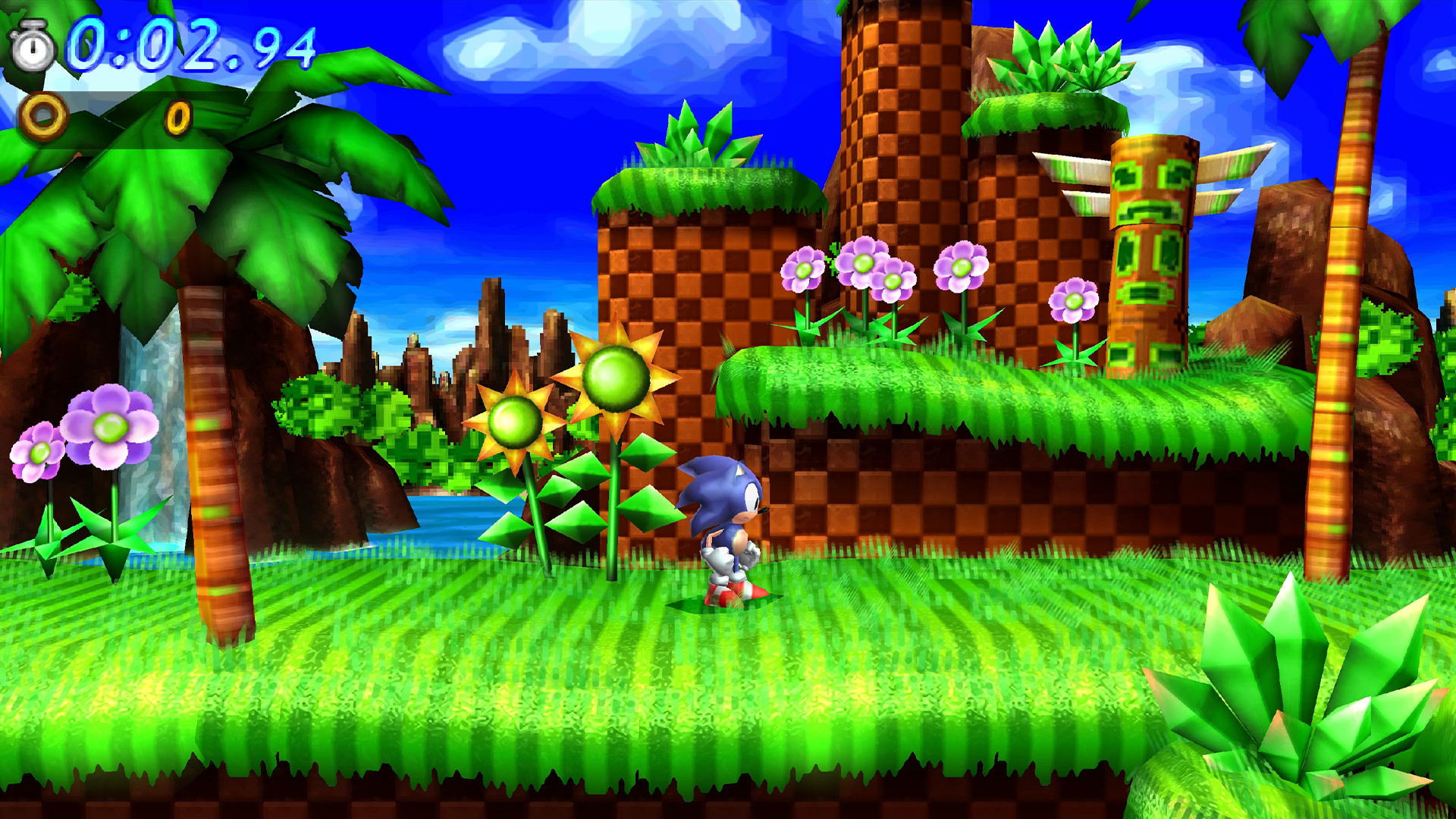 Sonic 1 Green Hill Textures (16-Bit) Mod for Sonic Generations (3DS ...