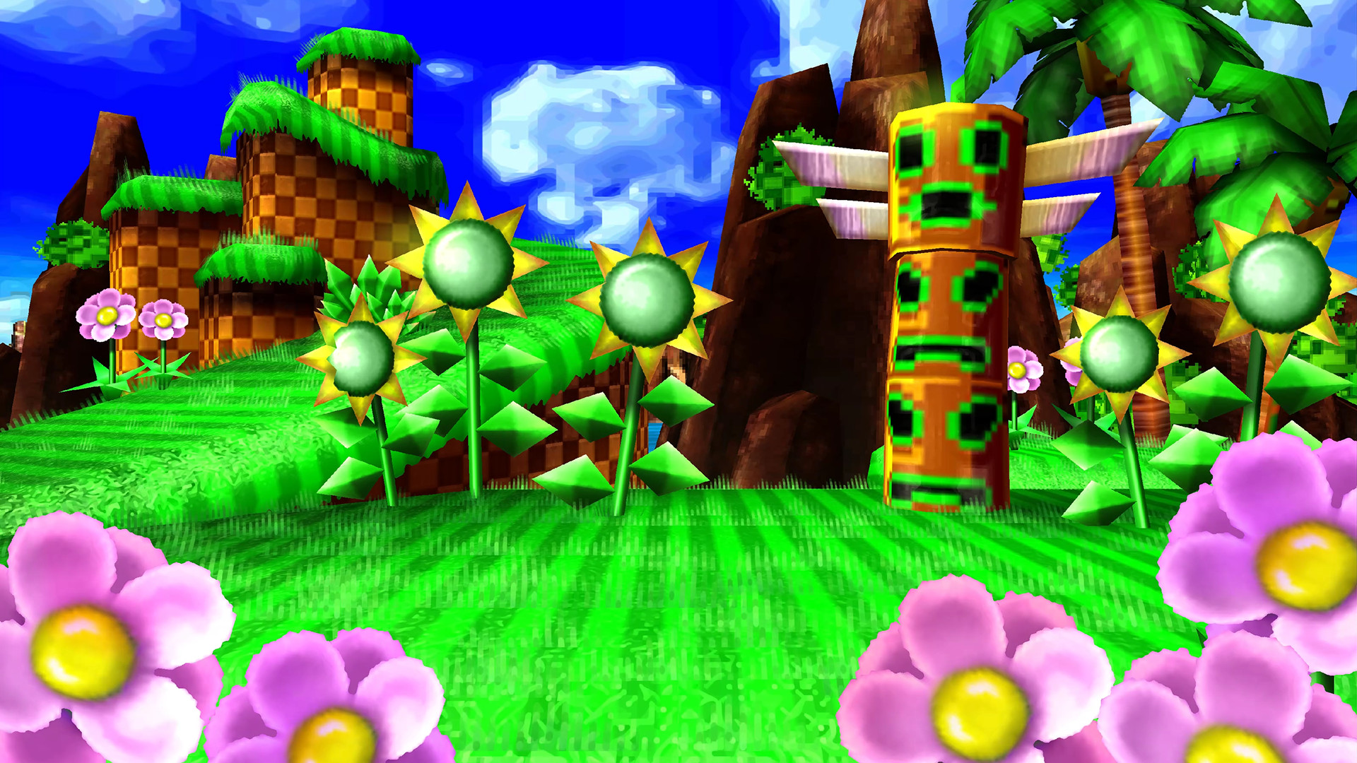 Sonic 1 Green Hill Textures (8-Bit) Mod for Sonic Generations (3DS ...