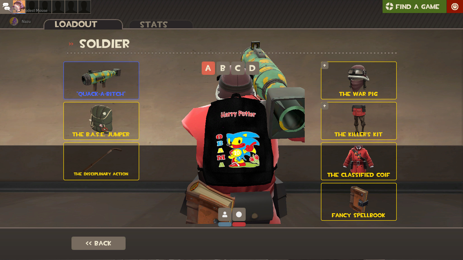 Harry Obama Sonic B.A.S.E Jumper backpack Mod for Team Fortress 2 | TF2 ...