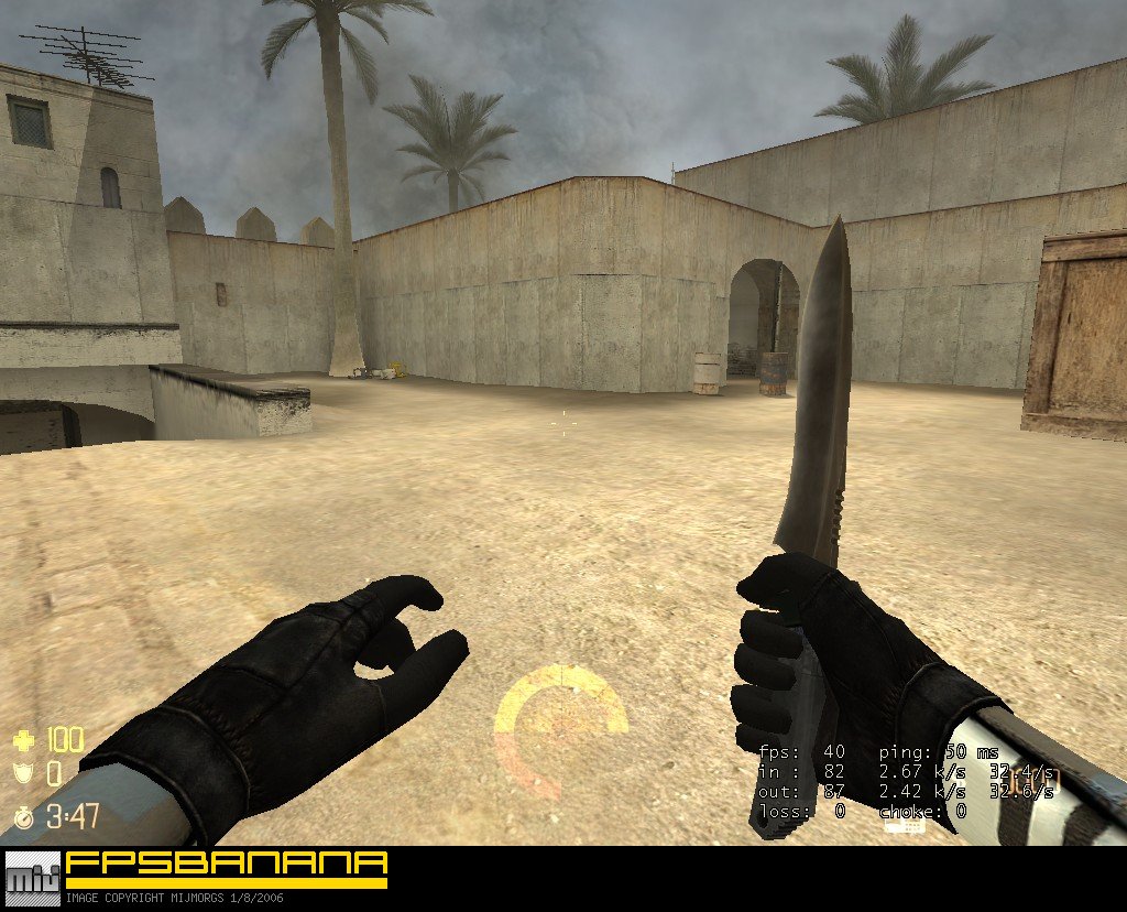Brushed Metal Knife. Mod for Counter-Strike: Source | CS:S Mods