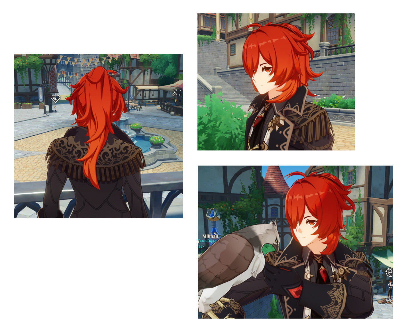 Diluc Eye and Hair Edit Mod for Genshin Impact | GI Mods