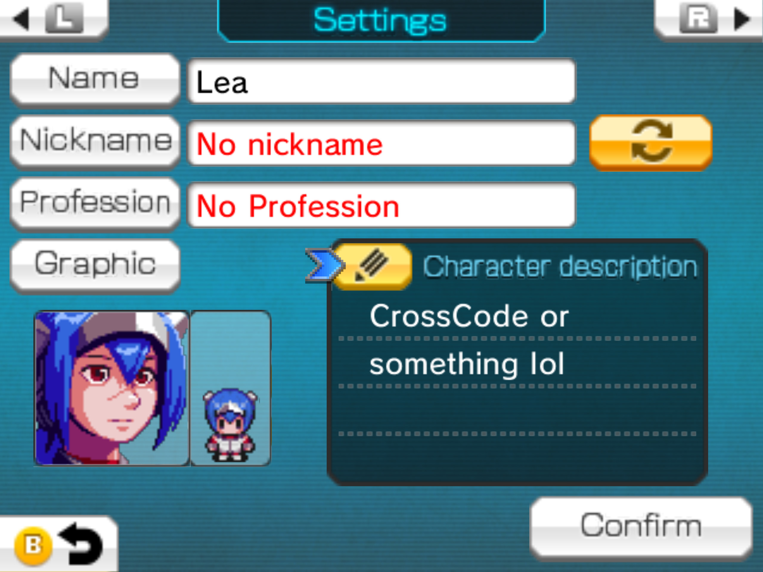 Lea - CrossCode Mod for RPG Maker Fes for Nintendo 3DS | RPG-FES Mods