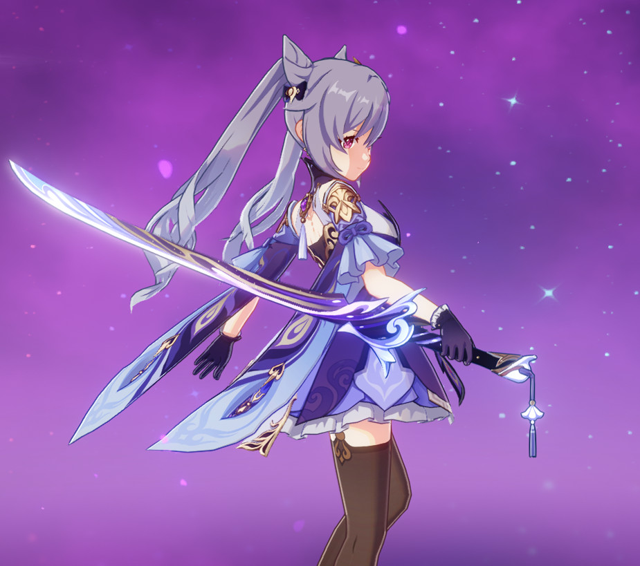 Purple/Dark Blue Haran Geppaku Futsu Mod for Genshin Impact | GI Mods