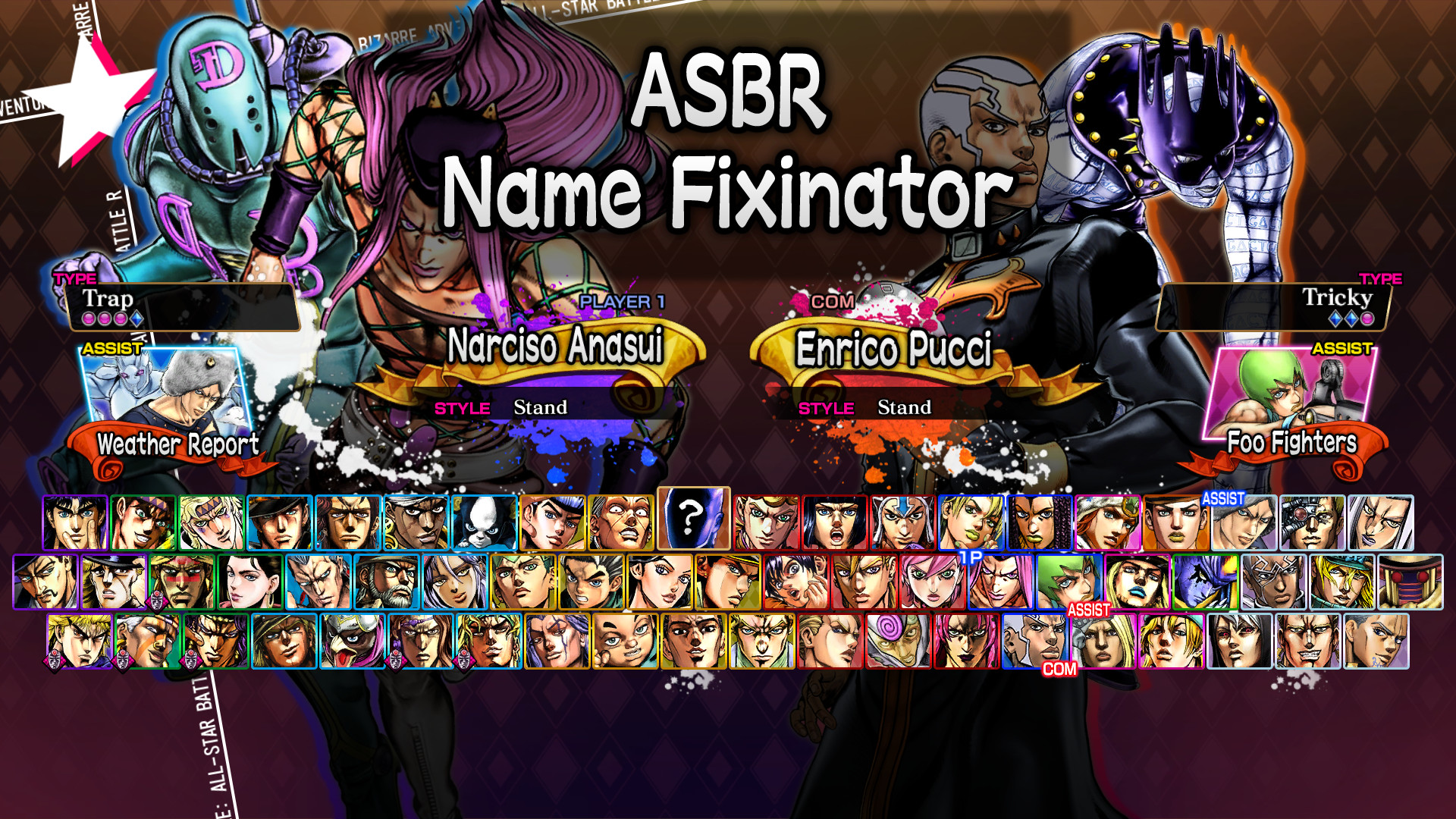 ASBR Name Fixinator Mod for JoJo's Bizarre Adventure: All-Star Battle R ...