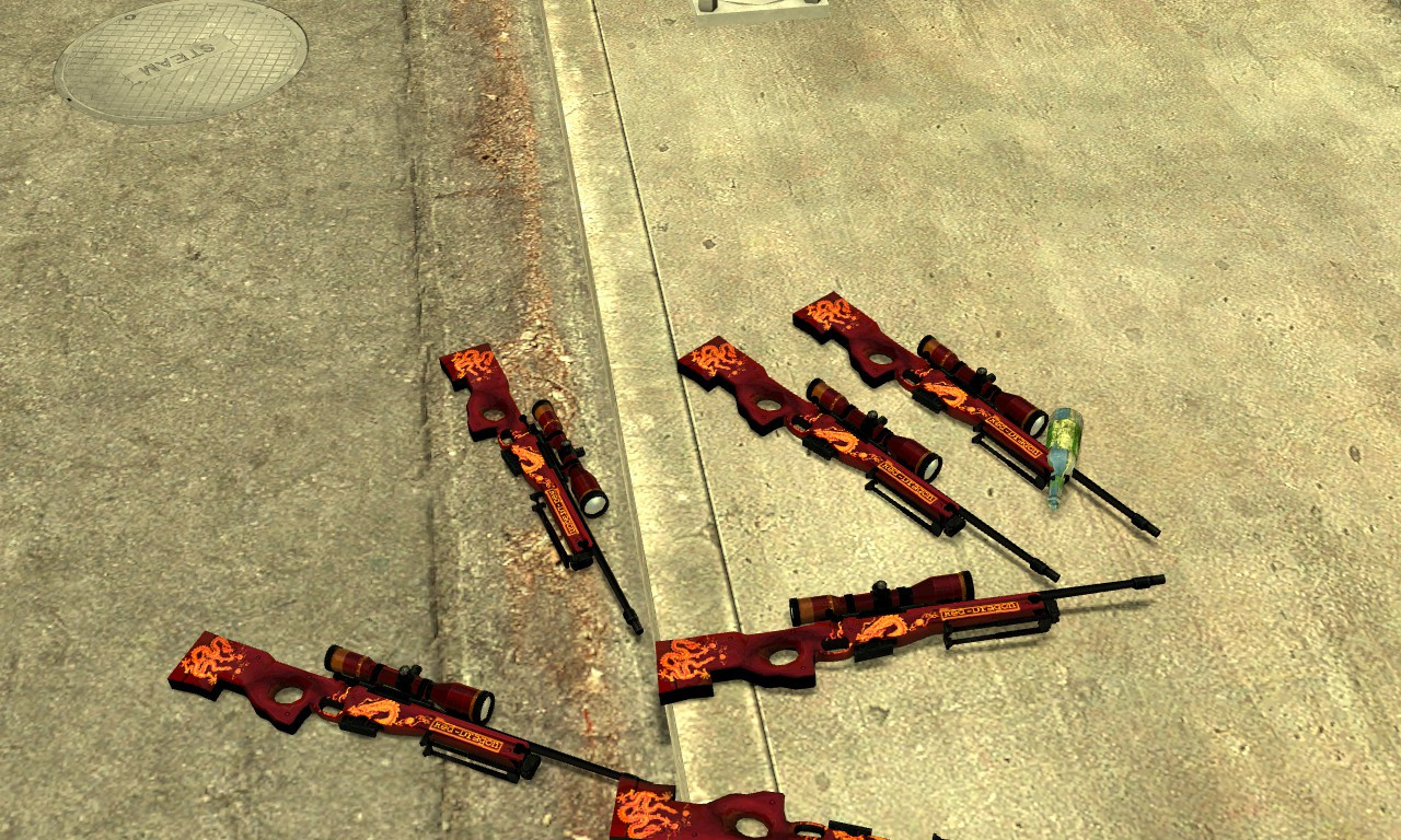 AWM [R-Dragon Style] from CSO Mod for Counter-Strike: Source | CS:S Mods