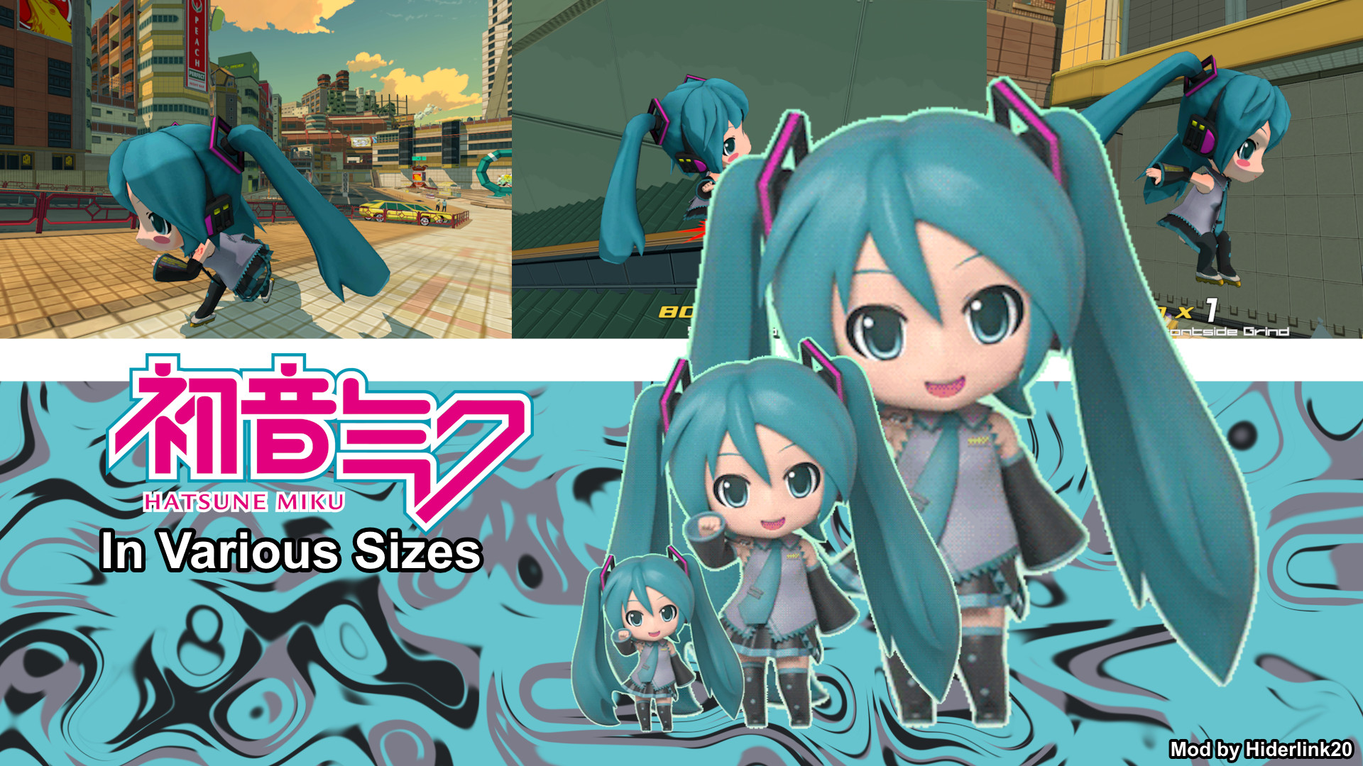 Chibi Hatsune Miku (w/ Various sizes) Mod for Bomb Rush Cyberfunk | BRC ...