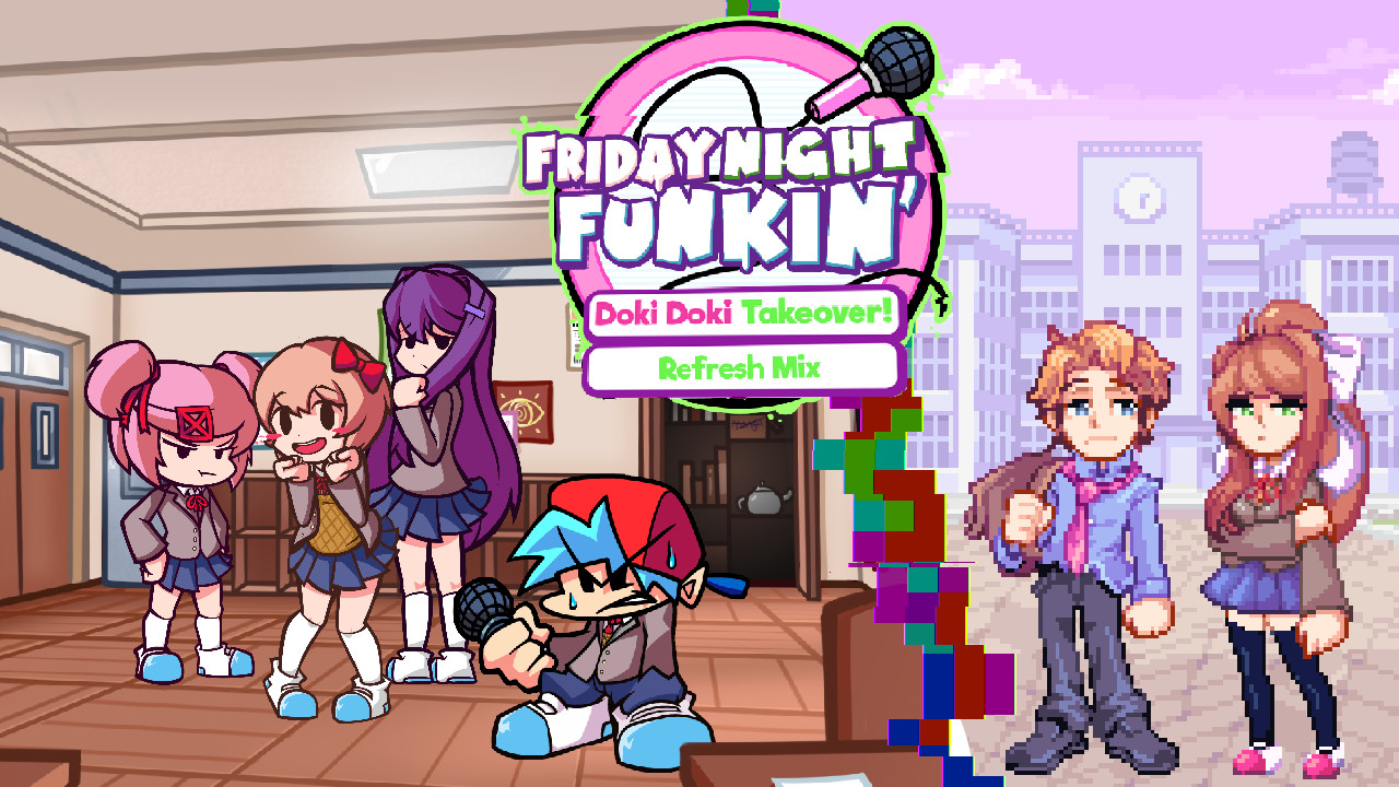 Doki Doki Takeover - Refresh Mix (FANMADE) Mod for Friday Night Funkin' | FNF Mods