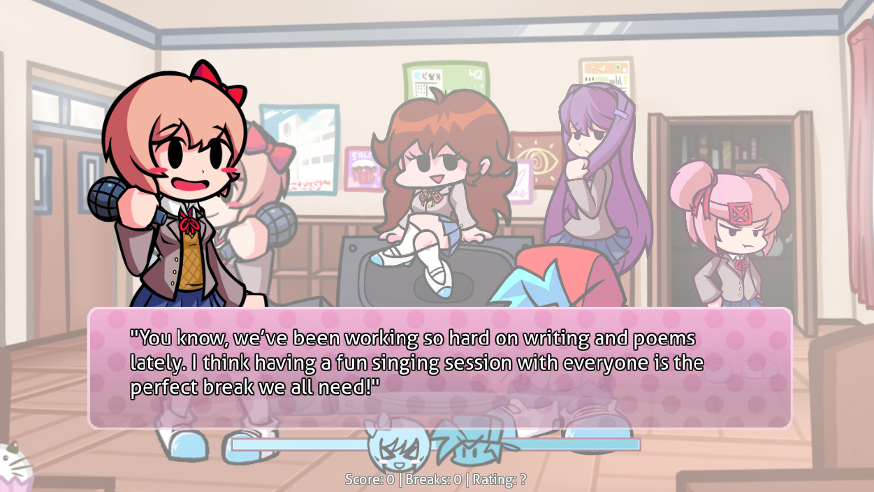 Doki Doki Takeover - Refresh Mix (FANMADE) Mod for Friday Night Funkin ...